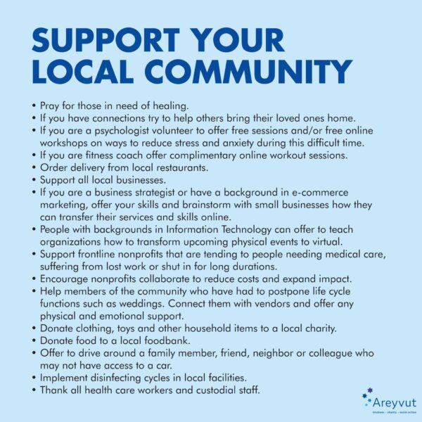 Support Your Local Community | Areyvut